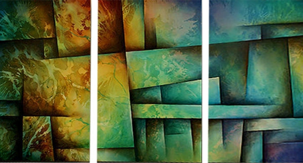 Triptyque peinture sur toile : Une touche abstraite en trois panneaux ...