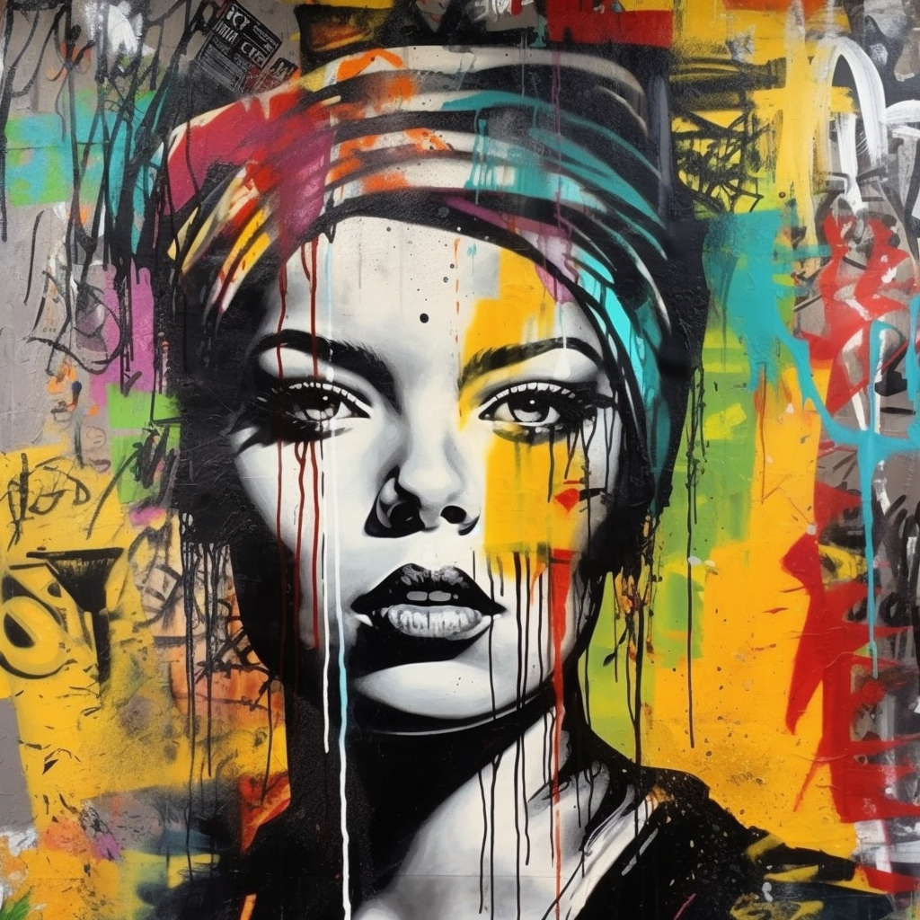 Tableaux imprimés - Graffiti Portrait - Artwall and co